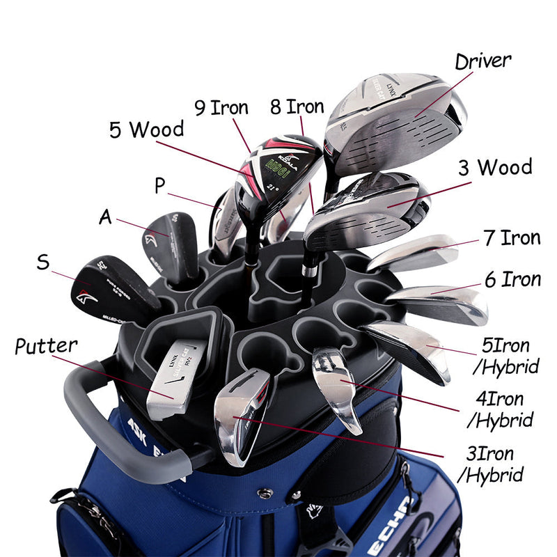 Ask Echo 2024 T-LOCK 14 Way Organizer Dividers Golf Quiet Cart Bag / N