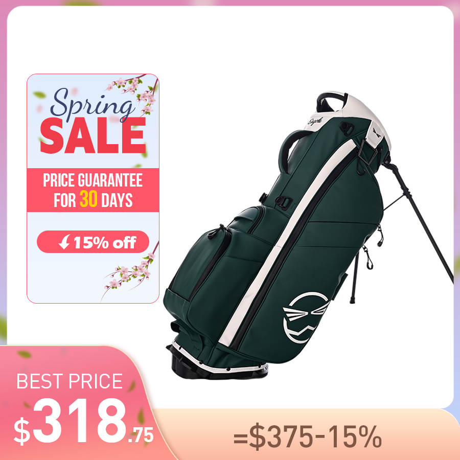 Ask Echo X Eagole 4 Grid High-Quality Golf LUX Leather Stand Bag / Col